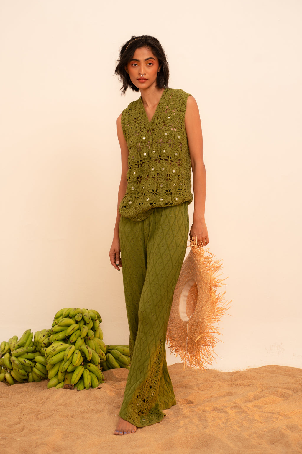 Samudram Knit Flared Pants – Tega Collective