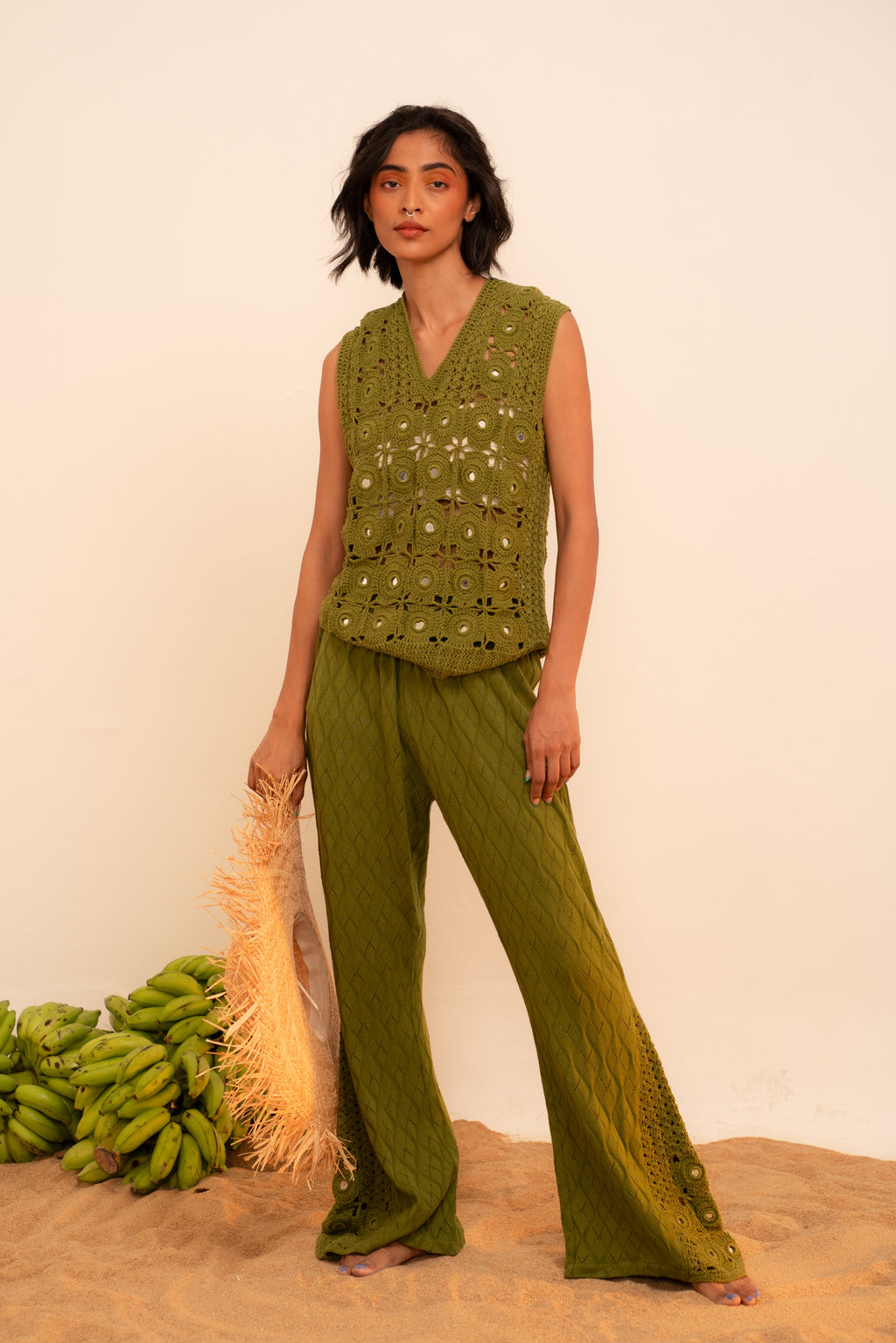 Samudram Crochet Mirror Vest – Tega Collective